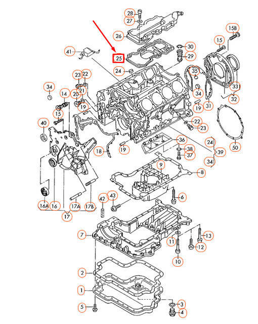 Genuine OEM Valley Pan Gasket for Audi 077103197D for sale online | eBay