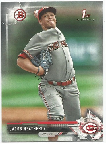 Jacob Heatherly Cincinnati Reds 2017 1st Bowman Draft Baseball | eBay