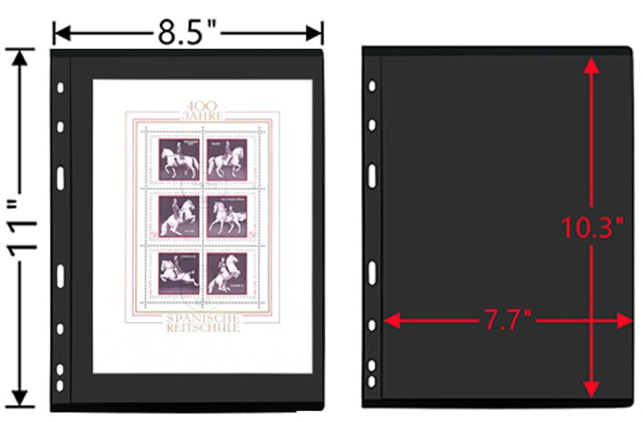 10 Sheets Stamp Pages for Stamp Album Binder, Stamp Collecting Supplies ...
