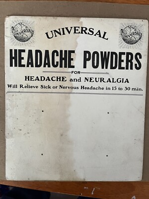 1910’s 20’s Headache Powders Original Table Top Advertising Sign ...