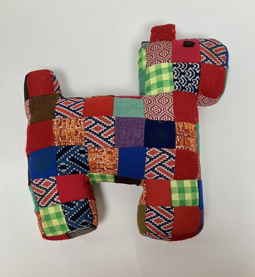 Patchwork Quilt Scottie Dog Vintage Handmade Stuffed Animal Folk Art ...