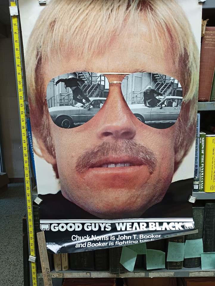 1977 VINTAGE MOVIE POSTER CHUCK NORRIS GOOD GUYS WEAR BLACK | eBay