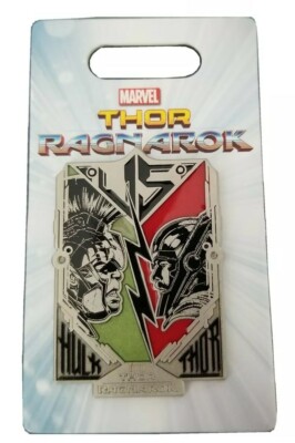 Disney Pin 126339 Thor Ragnarok Hulk vs Thor Facing Off Marvel Comics ...