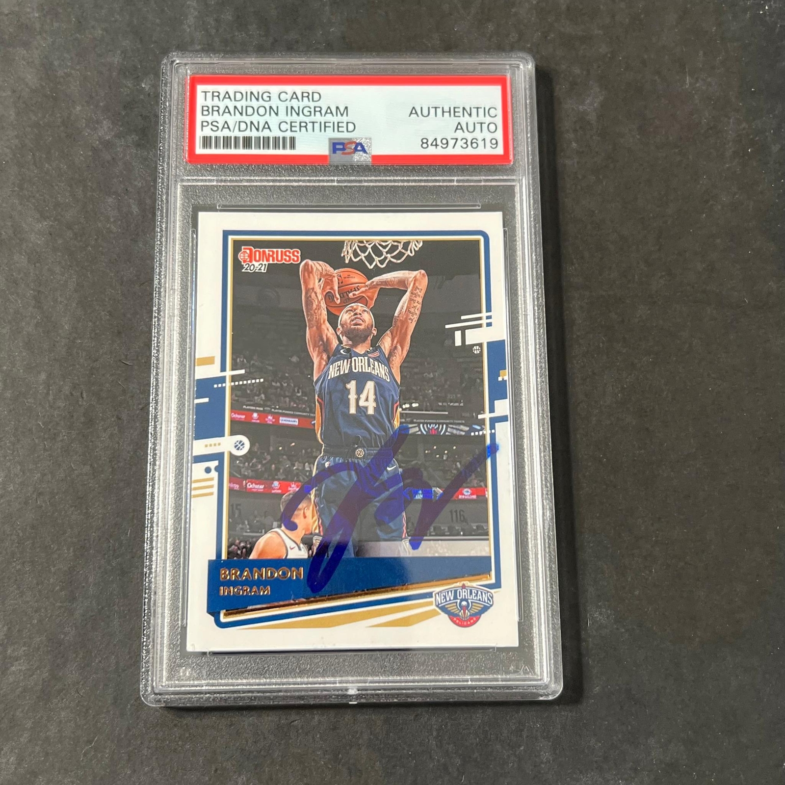 2020-21 Panini Donruss Optic #154 Brandon Ingram Signed Card AUTO PSA ...