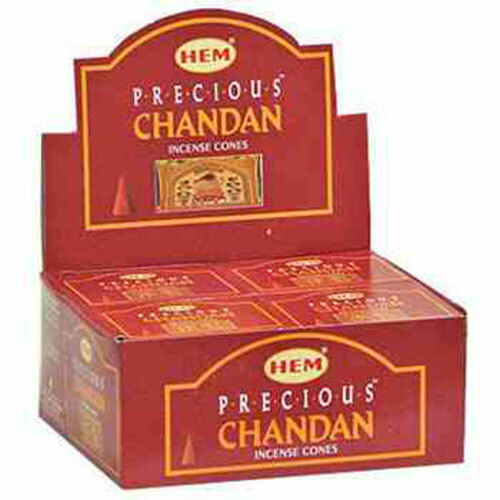 Case of HEM Precious Chandan Cone Incense - 12 Boxes x 10 Cones! = 120 ...