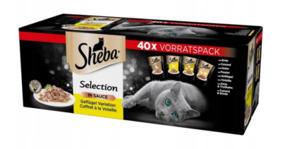 SHEBA Selection en sachet à sauce 40 x 85 g goût volaille chats adultes ...