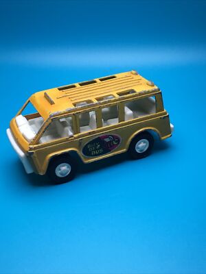 vintage tootsie toy die cast yellow busy bee bus 4" 1970 | eBay