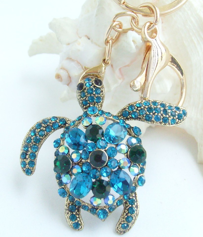Unique Animal Turtle Keychain Pendant Rhinestone Crystal KP03344 | eBay