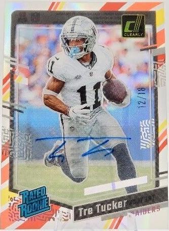 2023 Panini Clearly Donruss - Tre Tucker #87 Vintage Stripes Autographs ...