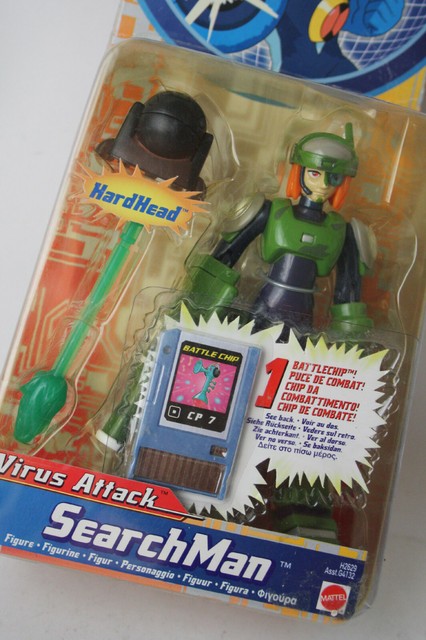 2004 Megaman NT Warrior MOC Virus Attack Searchman Action Figure Mattel ...
