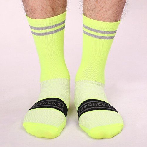 Pro Reflective Cycling Sports Ankle Socks XC MTB BMX Riding Bicycle ...