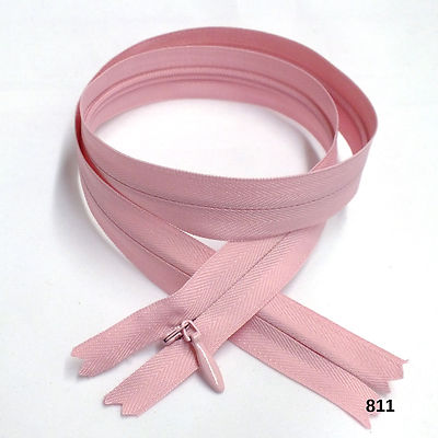 12 pcs Quality BKC Invisible Zipper Top Open Bottom Closed 24" Pink ...