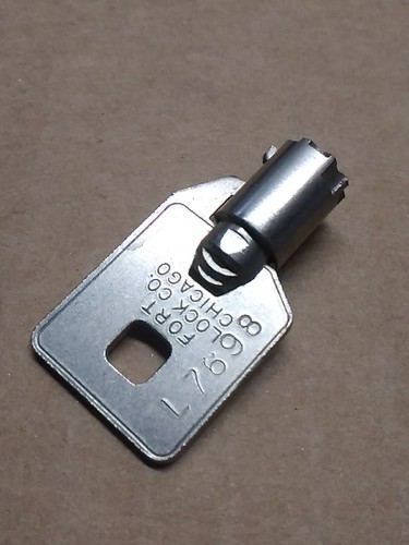 VENDING MACHINE SLOT TUBULAR BARREL KEY GEM FORT CHICAGO # L7698 L 7698 ...