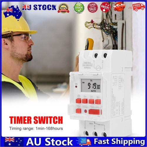 AU TM919B-2 30A Din Rail Weekly Programmable Digital Timer Relay Switch (220V) | eBay