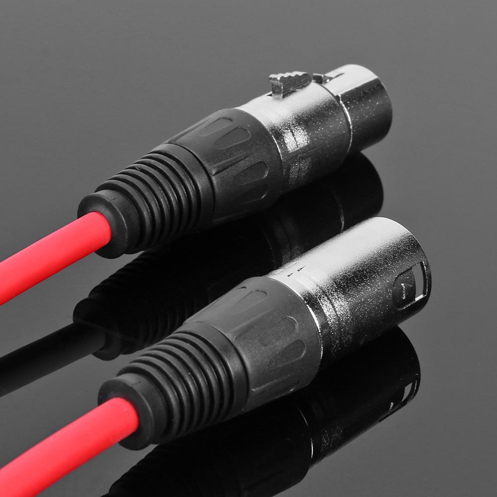 AU 1m XLR 3Pin Cable Male to Female Shielded Microphone Wire Cord (Red ...