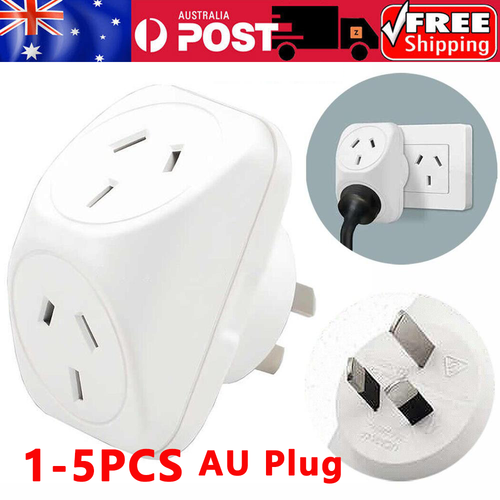 1-5PCS Double Adapter Triangular Powerpoint Surge Protected Power Board ...