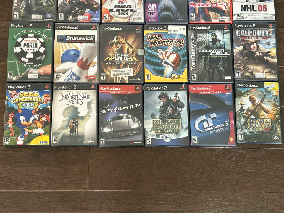 Lot of 30 PlayStation 2 PS2 Games Bundle Untested Pac-Man Mad Maestro ...