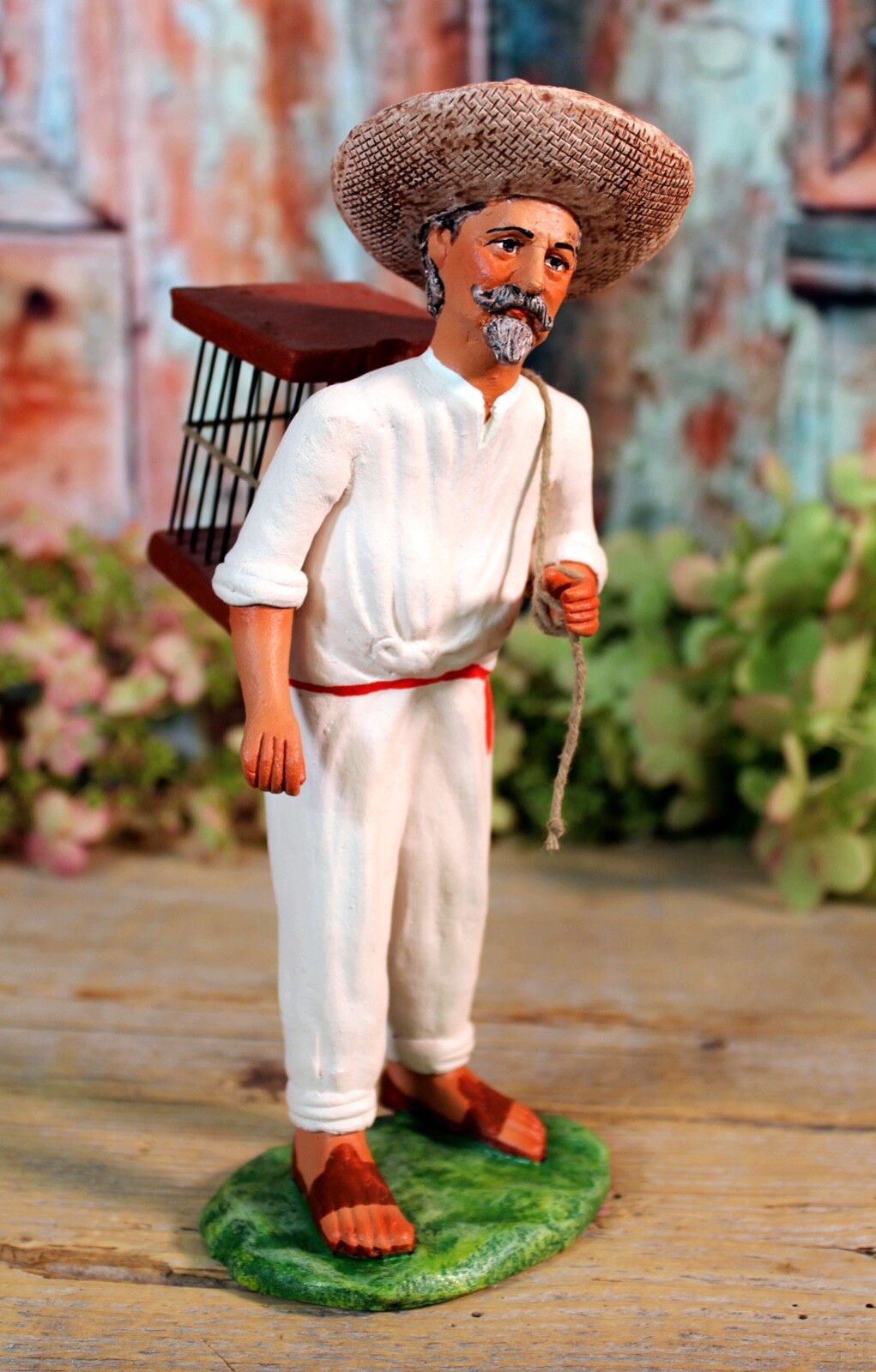 Peasant taking Caged Dove to Market Clay Handmade by Pablo Goche Mexico ...