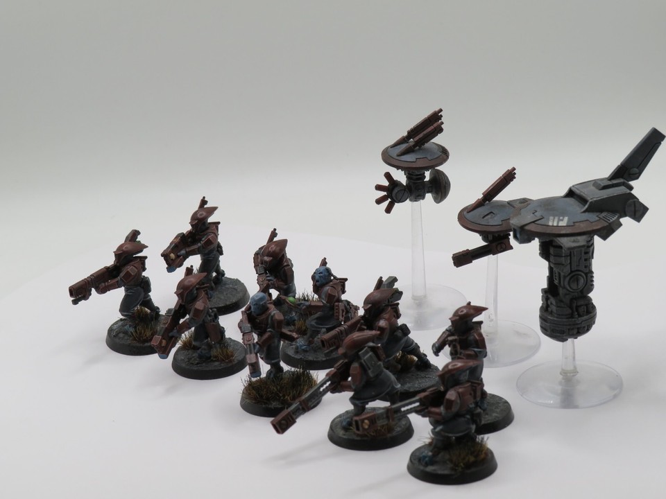 Warhammer 40k - Tau Empire - Pathfinders painted - Farsight Enclaves | eBay