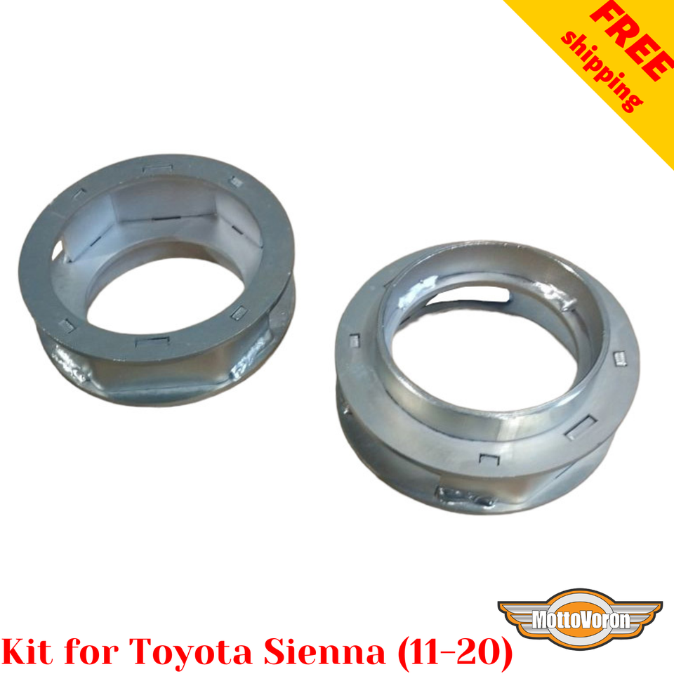 2011-2020 Toyota Sienna Rear Strut Spacers Shock Extenders Suspension ...