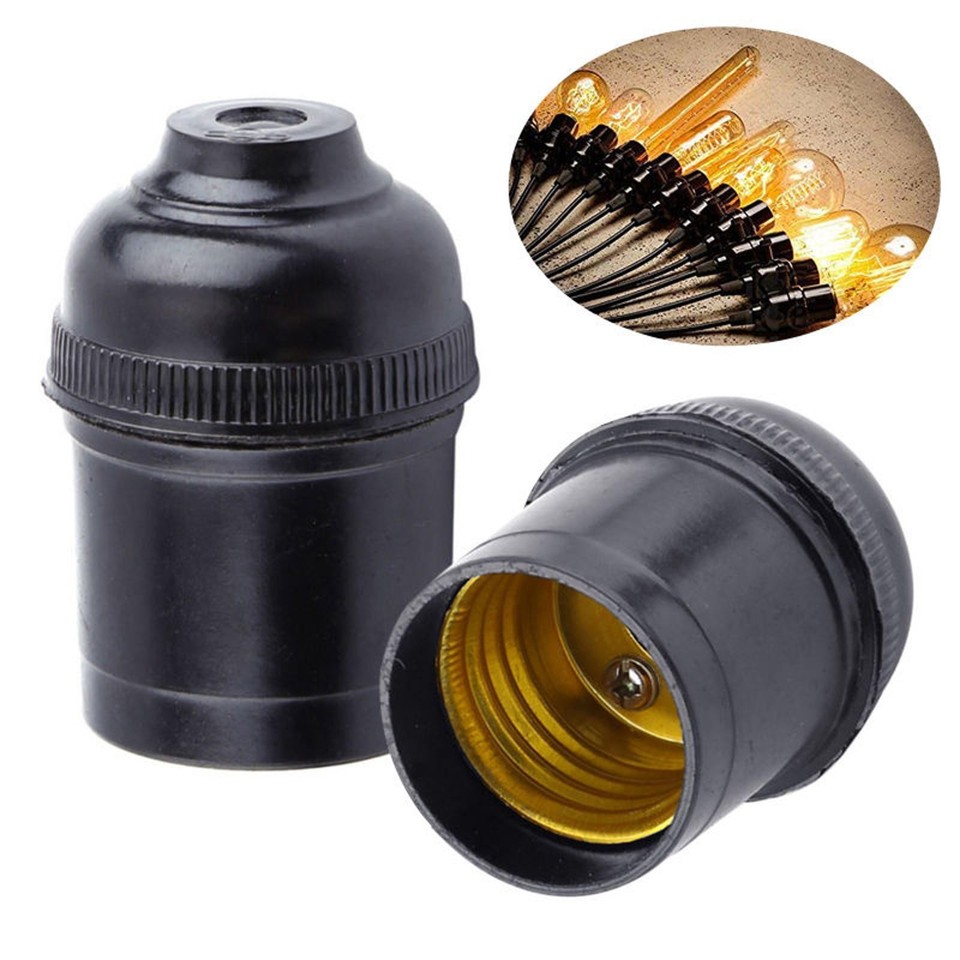 5/10Pcs E27 3/4A Light Bulb Lamp Holder Pendant Edison Screw Cap Socket ...