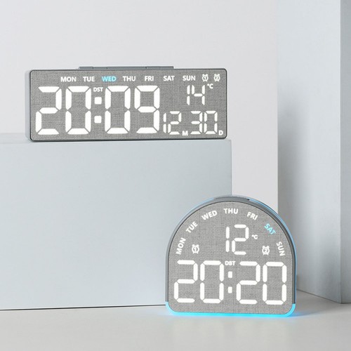 LED Digital Table Clock with Time Day Temp Countdown and Auto Light ...