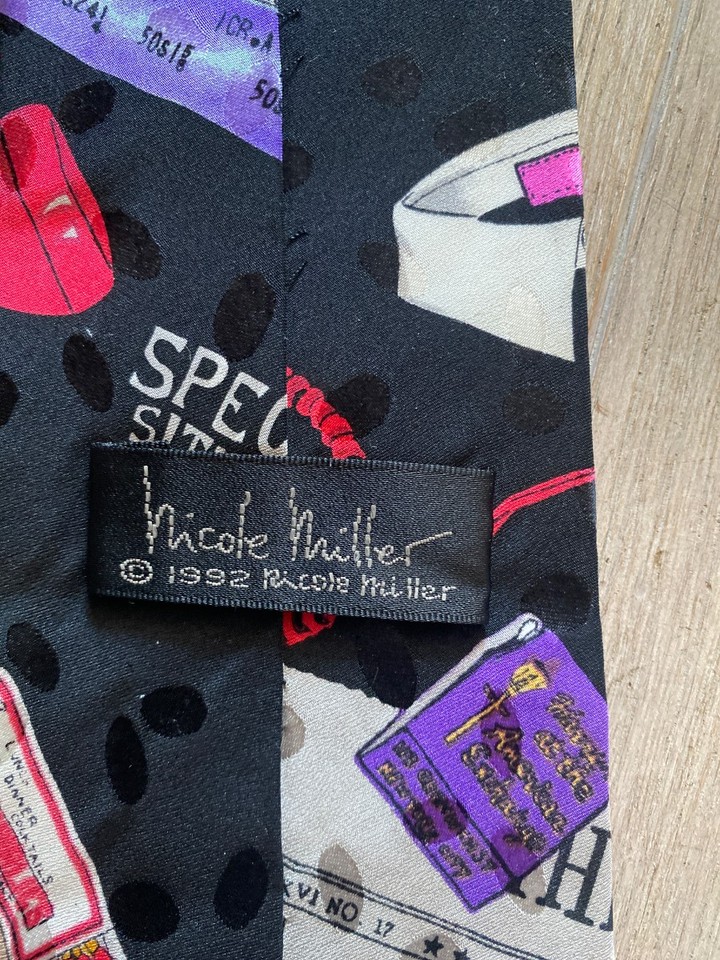 Nicole Miller Krawatte Herren Mehrfarbig Seide Modisch Grafisches ...
