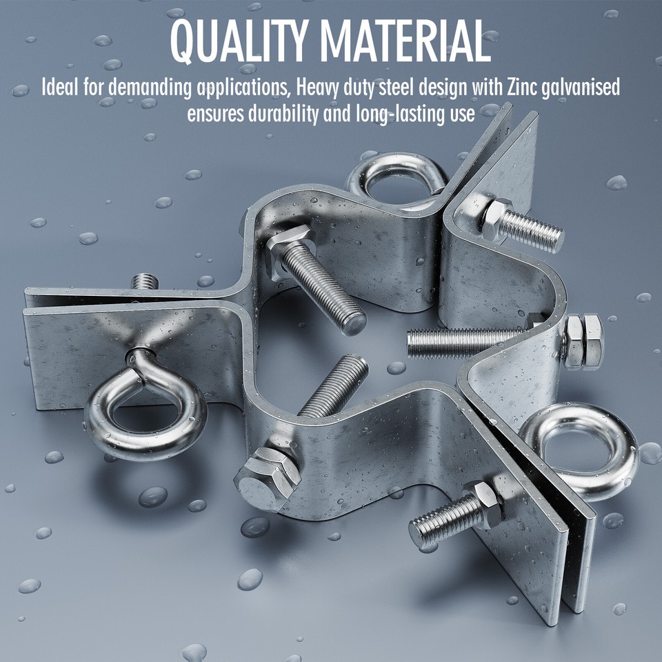 Adjustable 3 Way Down Antenna Guy Wire Ring, Guy Wire Clamp up to 2-1/4 ...