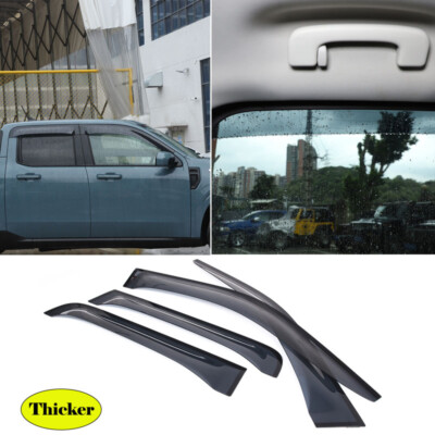 Window Visor Weather Shield Sun Shade Vent Rain Guard For Ford Maverick ...