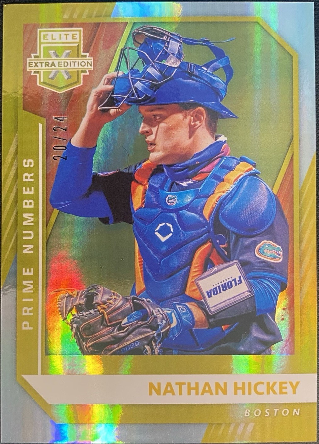 2021 Panini Elite Extra Edition - Nathan Hickey #136 Prime Numbers Gold ...