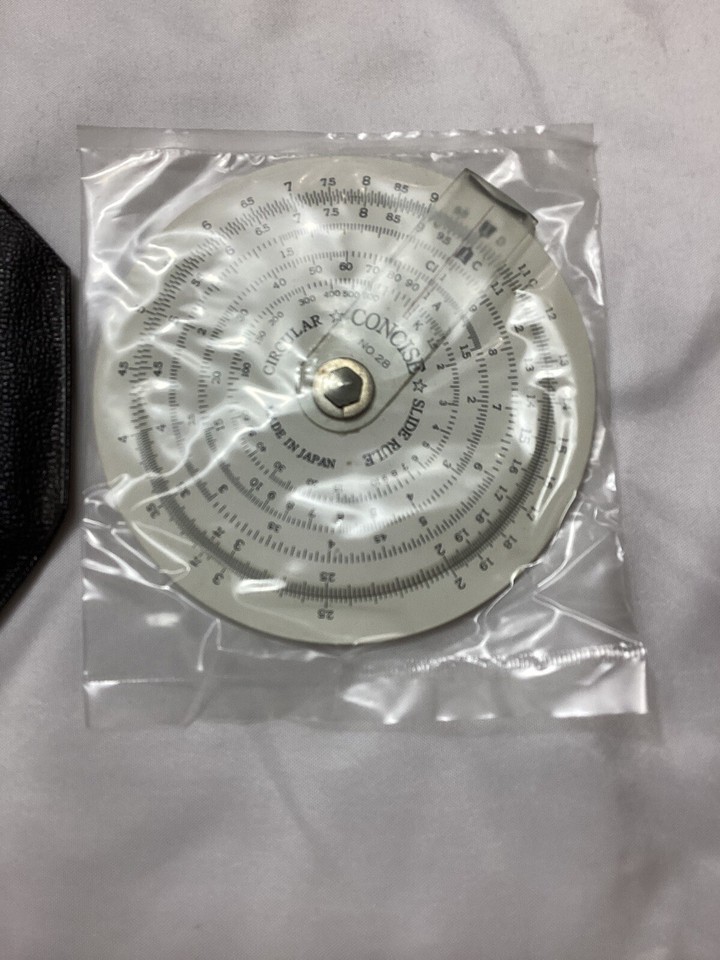 Vintage New Old Stock Concise Circular Slide Rule No. 28 Made Japan ...