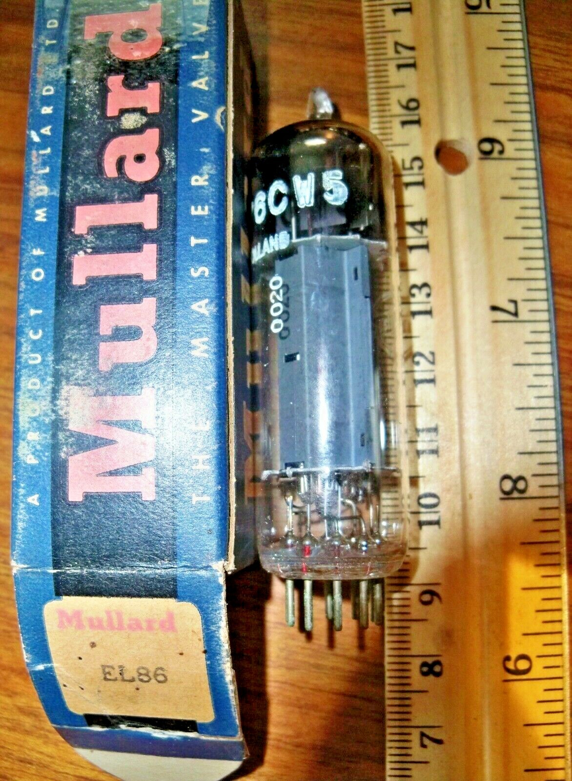 Strong NOS MULLARD Shield Logo Gray Plate O Getter EL86 / 6CW5 Tube | eBay