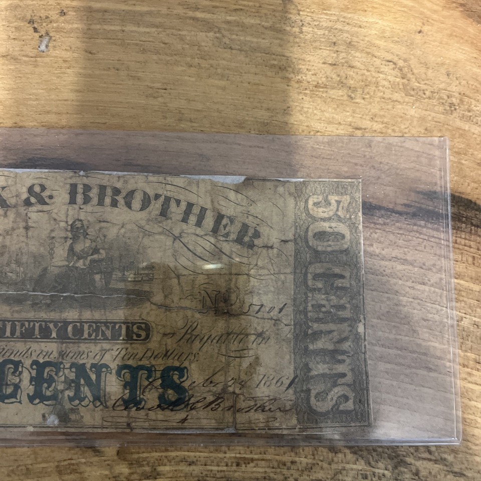 1861 50c Cook & Brother - LOUISIANA Merchants Scrip (CSA Gun Makers) | eBay