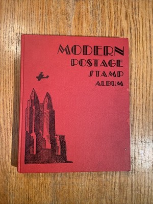 Vintage Scott Modern Postage Stamp Album 1933 Edition Few Stamps Bright ...