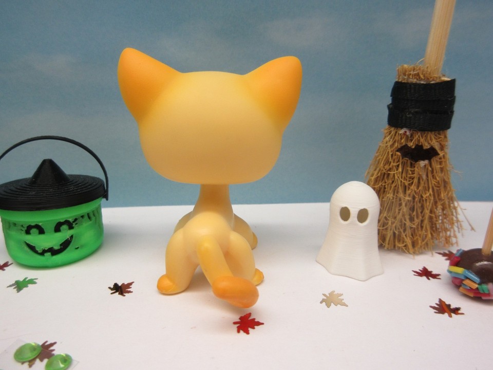 LITTLEST PET SHOP AUTHENTIC #339 BROOKE CAT CUSTOM HALLOWEEN WITCH ...