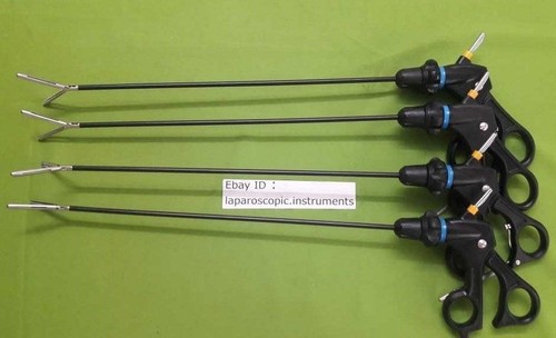 4 pcs Laparoscopic SS Debakey Fenestrated Grasper 5mmx330mm Surgical ...
