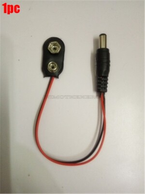 1Pcs Dc 2.1MM Power Plug 9V Battery Snap I-Type Line Arduino Snaps Ic ...