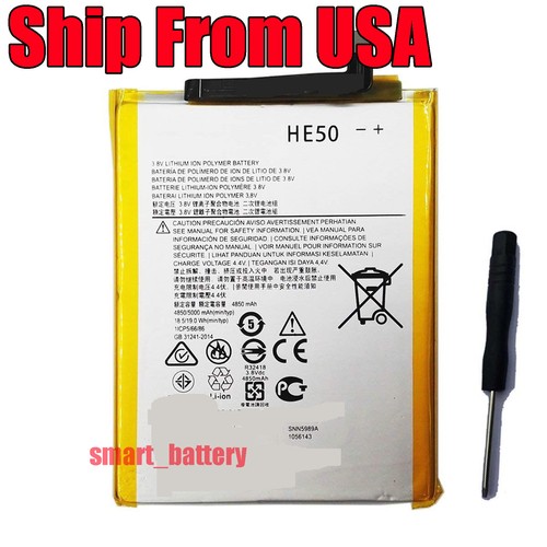 For Motorola Moto E4 Plus XT1770 XT1774 XT1775 4850mAh HE50 Internal ...