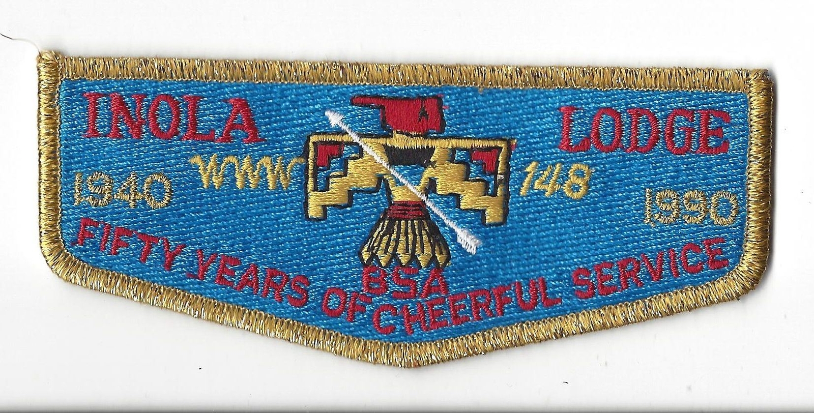 OA 148 Inola 50 Yrs. Of Cheerful Service Flap GMY Bdr. Will Rogers OK ...