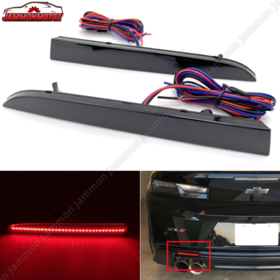 Smoked LED Rear Reflector Brake Tail Light For 2016-22 Chevrolet Camaro ...