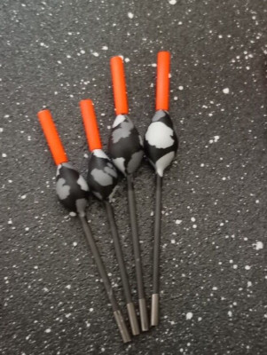 JIGGER+plus Inline F1 Slapping Floats (Black)3mm Hi-Viz Tips 4 Floats ...