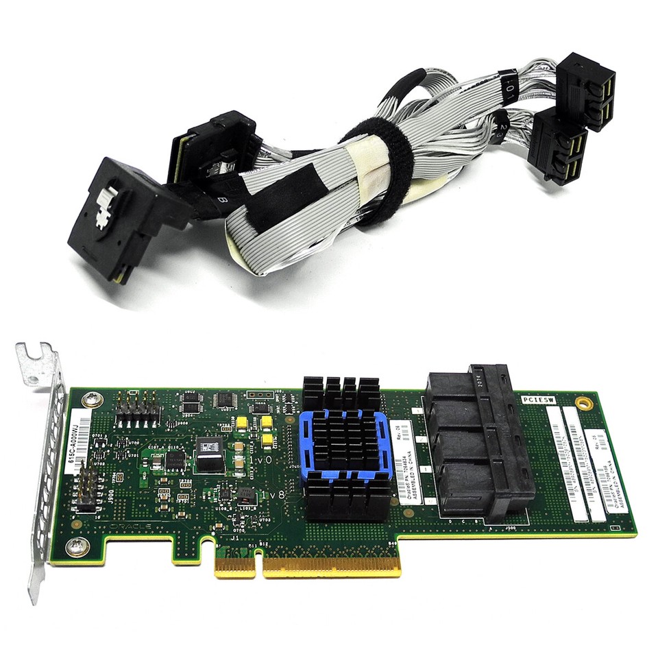 Oracle 7064634 Quad-Port SAS NVMe Switch Card PCIe x8 + double SAS Cable | eBay