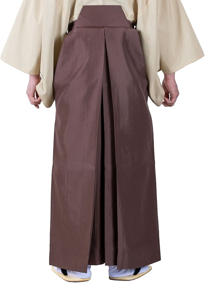 KYOETSU HAKAMA Umanori Washable Japanese Men's Traditional Kimono Brown ...