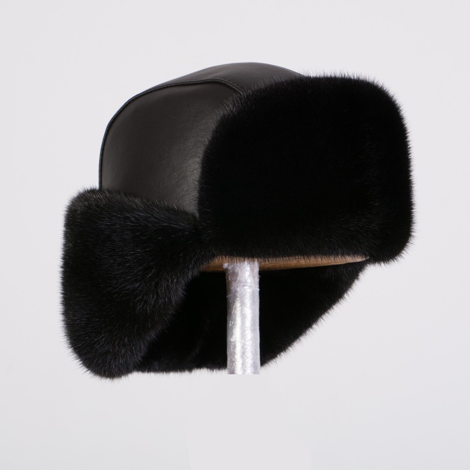 Men's Fur Hat Classic Fur Ushanka Hat Men Real Fur Hat Winter Men Mink ...