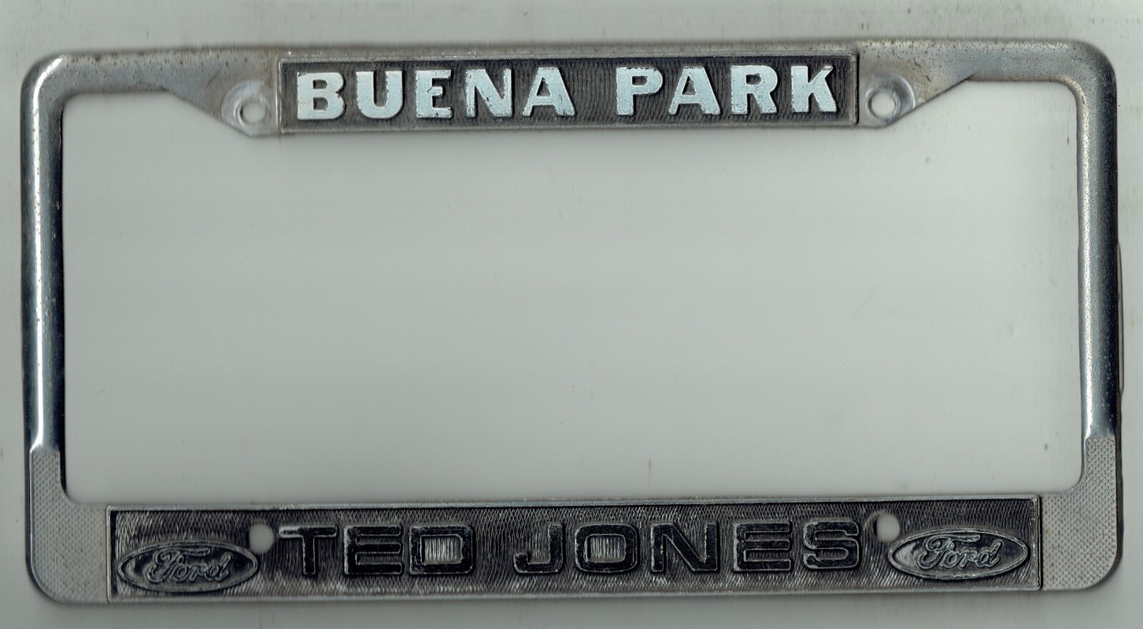 RARE Buena Park California Ted Jones Ford Vintage Dealer License Plate ...