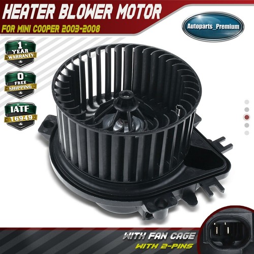 Front HVAC Heater Blower Motor with Fan Cage for Mini Cooper Base S ...