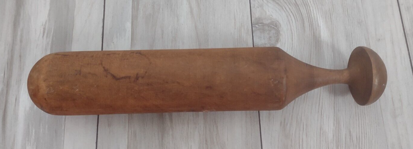 Vintage Primitive Farmhouse Kitchen Wood Pestle Grinder Masher Meddler ...