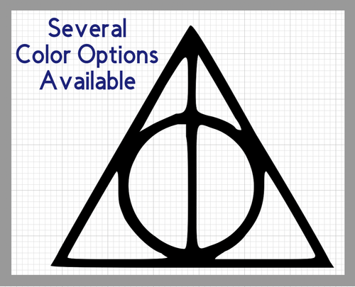 Harry Potter Deathly Hallows Vinyl Decal Sticker, Indoor, Outdoor, Car ...