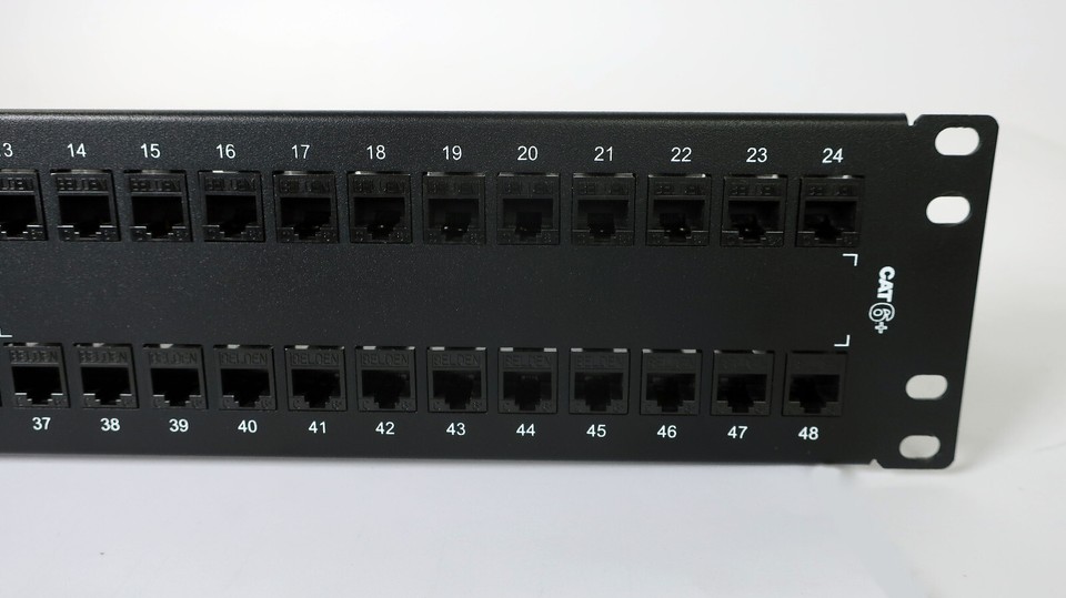 Belden AX103255 CAT6+ loaded KeyConnect Patch Panel, 48-port, 2U ...