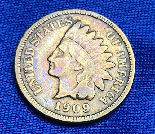 1909 Indian Head Cent US Coin Very Good Condition Variety 3 Final Issue ...